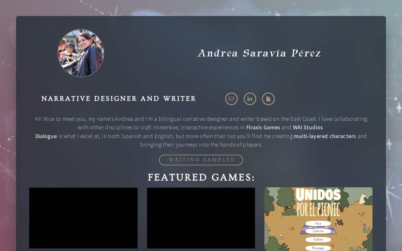 Andrea Saravia Perez Narrative Portfolio